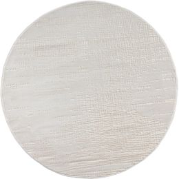Teppich Home Affaire "Ariano" Teppiche Gr. Ø 140 cm, 12 mm, 1 St., beige (cream) Esszimmerteppiche