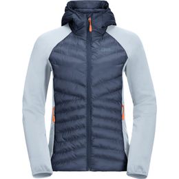 Jack Wolfskin Übergangsjacke "Routeburn Pro Hybrid", Kapuze, Stehkragen, für Damen, blau, L