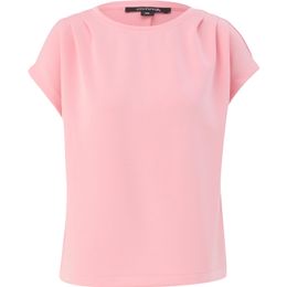 comma, T-Shirt, Ärmelaufschlag, Raffung, für Damen, rosa, 40