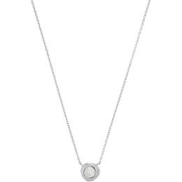 Amor Kette mit Anhänger für Damen, 925 Sterling Silber, Muschelkernperle, silber