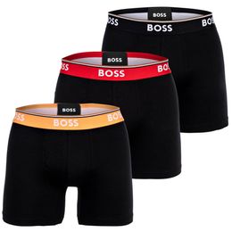 BOSS Herren Boxershorts, 3er Pack - BOXER BRIEFS 3P POWER, Cotton Stretch, Logo, schwarz, XL