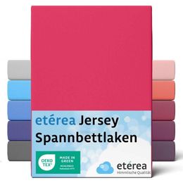 Comfort Jersey Spannbettlaken Pink 100x200 cm - 120x200 cm - Pink - Etérea