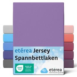 Comfort Jersey Spannbettlaken Violett 180x200 cm - 200x200 cm - Violett - Etérea