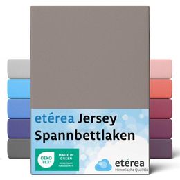 Comfort Jersey Spannbettlaken Mokka 90x200 cm - 100x200 cm - Mokka - Etérea