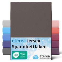 etérea Comfort Jersey Spannbettlaken Dunkelbraun 80x160 cm - 80x180 cm