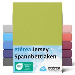 Etérea - Comfort Jersey Spannbettlaken Jade 80x160 cm - 80x180 cm - Jade