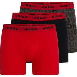 Hugo Pants, 3er-Pack, Logo-Bund, für Herren, grau, M