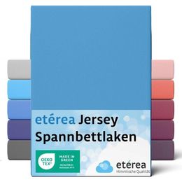 Comfort Jersey Spannbettlaken Hellblau 80x160 cm - 80x180 cm - Hellblau - Etérea