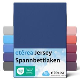 Comfort Jersey Spannbettlaken Marine 80x160 cm - 80x180 cm - Marine - Etérea