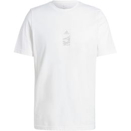 Adidas Sportswear T-Shirt, Baumwolle, für Herren, weiß, S