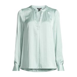 Manguun collection Bluse, V-Ausschnitt, für Damen, grün, 46