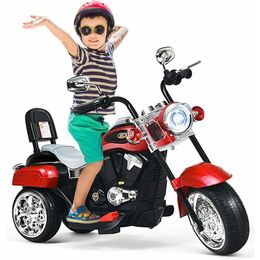 Elektromotorrad mit Hupe, Dreirad Kindermotorrad mit Vor-und Rückwaertsschalter, 6V Akku/Elektrisches Motorrad, Mortorcycle, Elektro/kindermofa