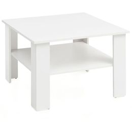 FineBuy Couchtisch SV51868 Holz 60 x 42 x 60 cm Design Holztisch mit Ablage, Wohnzimmertisch Coffee Table, Sofatisch Loungetisch, Kaffeetisch