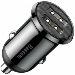 Baseus - Grain Pro Autoladegerät 2x usb 4,8 a schwarz (CCALLP-01)