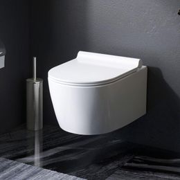 Spülrandloses wc Toilette für Gäste-WC Hänge-WC FlashClean aus Keramik Wand-WC CXB1700SC X-Joy s FlashClean Spülrandloses Wand-WC mit