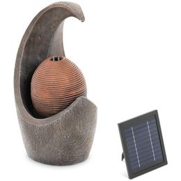 Hillvert - Solar Gartenbrunnen Solarbrunnen Zierbrunnen Wasserspiel Kugel mit Welle led