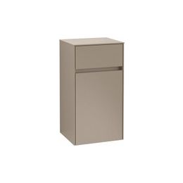 Villeroy & Boch Villeroy & Boch Collaro Seitenschrank 404x748x349 mm, 1 Tür und 1 Schublade Anschlag (Scharnier) links, C03200, Farbe: Front/Korpus: Glossy Grey,