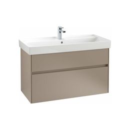 Villeroy & Boch Collaro Waschbeckenunterschrank 954x546x444 mm, 2 Auszüge , , C01100, Farbe: Front/Korpus: White Wood, Griff: White Matt - C01100E8 - Villeroy&boch