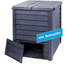 Thermo-wood Komposter 400 l inkl. Bodengitter, anthrazit-braun - 626058 - Garantia