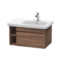 Duravit DuraStyle Waschtischunterschrank wandhängend 6393, 1 Auszug, 730mm, für DuraStyle Becken rechts, Farbe (Front/Korpus): Nussbaum Natur Dekor