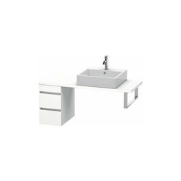 Duravit DuraStyle Unterschrank für Konsole compact, 2 Schubkästen, 300mm, Farbe (Front/Korpus): Nussbaum Natur Dekor / Weiß Matt Dekor - DS532507918