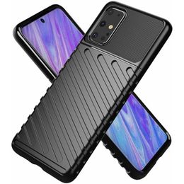 MARKENLOS cofi1453® Hybrid Armor Etui SchutzHülle Thunder Case Bumper Cover Handyhülle Matt Hülle Robust Rutschfest kompatibel mit Samsung Galaxy S20 (G980F)