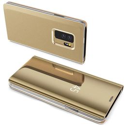 MARKENLOS cofi1453® Smart View Spiegel Mirror Smart Cover Schale Etui kompatibel mit Huawei Mate 20 PRO Schutzhülle Tasche Case Schutz Clear Gold