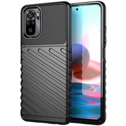 MARKENLOS Hybrid Armor Etui SchutzHülle Thunder Case Bumper Cover Handyhülle Matt Hülle Robust Rutschfest kompatibel mit Xiaomi Redmi 10