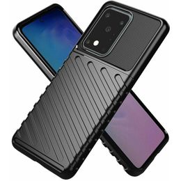 MARKENLOS Cofi1453® Hybrid Armor Etui SchutzHülle Thunder Case Bumper Cover Handyhülle Matt Hülle Robust Rutschfest kompatibel mit Samsung Galaxy S20 Ultra