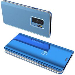 MARKENLOS - cofi1453® Smart View Spiegel Mirror Smart Cover Schale Etui kompatibel mit Huawei P30 pro Schutzhülle Tasche Case Clear Blau
