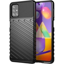 MARKENLOS Cofi1453® Hybrid Armor Etui SchutzHülle Thunder Case Bumper Cover Handyhülle Matt Hülle Robust Rutschfest kompatibel mit Samsung Galaxy A52 5G (A525F)