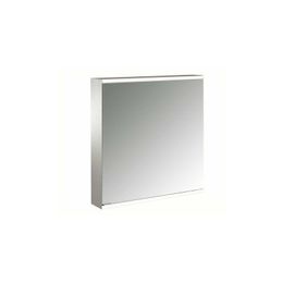 Prime 2 Lichtspiegelschrank, 600 mm, 1 Tür, Anschlag rechts, Aufputzmodell, ip 20, ohne Lichtpaket, Ausführung: Glasrückwand weiß - 949705122 - Emco