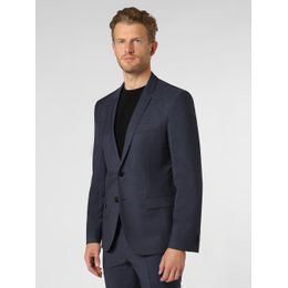 Hugo Sakko Herren Super Slim Fit Schurwolle strukturiert, marine