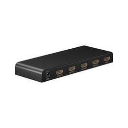 goobay HDMI Splitter 1 auf 4 (4K @ 30Hz) schwarz Verwendung: Teilt ein HDMI-Eingangssignal auf vier HDMI-Ausgänge auf Anschlüsse: 1x HDMI (Buchse) auf 4x HDMI (Buchse) Version: HDMI 1.4