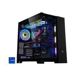 Gaming-PC iCUE Edition . RTX 4090 . Intel Core i9-14900K . 64 GB RAM schwarz/transparent, Windows 11 Pro 64-Bit Prozessor: Intel Core i9-14900K Grafik: NVIDIA GeForce RTX 4090 Speicher: 64 GB DDR5-Arbeitsspeicher | 2 TB SSD-Festplatte & 2 TB SSD-Festplatte