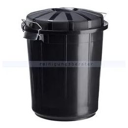 Rossignol BAZI Mülleimer Kunststoff schwarz 70 L Polyethylen Abfallbehälter
