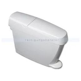 P + L Systems Washroom Sanibin Sanitärbehälter 15 L weiß kompakte und platzsparende Damenhygiene Lösung