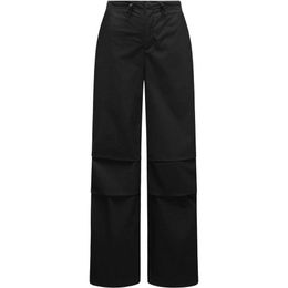 Ragwear Stoffhose Paragata Stylische Culotte Hose mit Kordelzug, schwarz