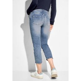 Cecil Slim-fit-Jeans High Waist, blau