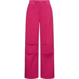 Ragwear Stoffhose Paragata Stylische Parachute-Hose mit Kordelzügen, rosa
