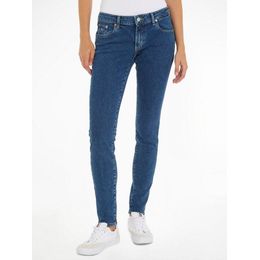 Tommy Jeans Slim-fit-Jeans Skinny Jeans Marken Low Waist Mittlere Leibhöhe mit Faded-Out Effekten, blau