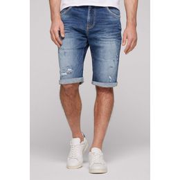 CAMP DAVID Jeansshorts mit hoher Leibhöhe, blau