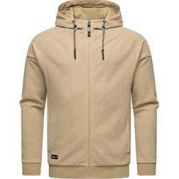 Ragwear Kapuzensweatjacke Dreyner Herren Basic Sweatjacke mit Kapuze, braun