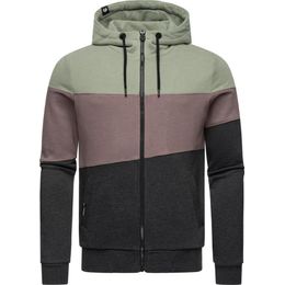 Ragwear Kapuzensweatjacke Trien Herren Basic Sweatjacke mit Kapuze, grün