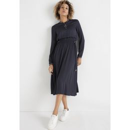 Midikleid HECHTER PARIS Gr. 38, N-Gr, blau (marine) Damen Kleider Langarm