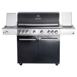 ALLGRILL CHEF XL Paket H- Basis black, 6 Brenner, Backburner, Seitenkocher, Steakzone, Grillplatte, AIR SYSTE