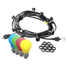 Illu-/Partylichterkette 5m - Au√üenlichterkette - Made in Germany - 5 x bunte LED Tropfenlampen