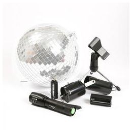 SATISFIRE Discokugel Mobile Party Kit - Erg√§nzungsset f√or Spiegelkugel - Motor, Spot, Stativ