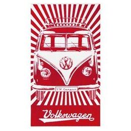 VW Collection by BRISA Strandtuch VW Bulli T1 rot - 100% Baumwolle 420g/m¬≤ Jaquard Qualit√§t - 190 x 90cm