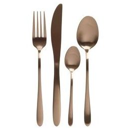 MARELIDA Besteck Set BRIT - Edelstahl - 16-teilig - je 4x Messer, Gabel, L√∂ffel, Teel√∂ffel - ros√©gold